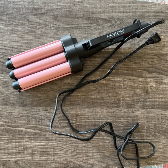 Revlon | Hair | Revlon 3 Barrel Jumbo Ceramic Hair Waver Pink | Poshmark